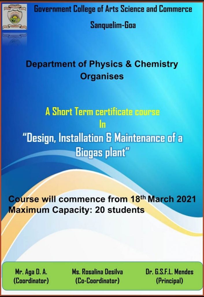 Department of Physics – Government College Of Arts Science And Commerce
